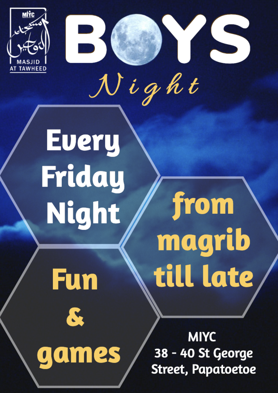 Friday Night - Fun & Games (Brothers Only) - Manukau Islamic Youth ...