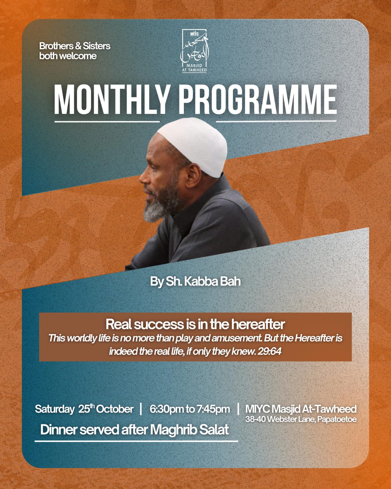 Monthly Program - Real success is in the hereafter - Manukau Islamic ...